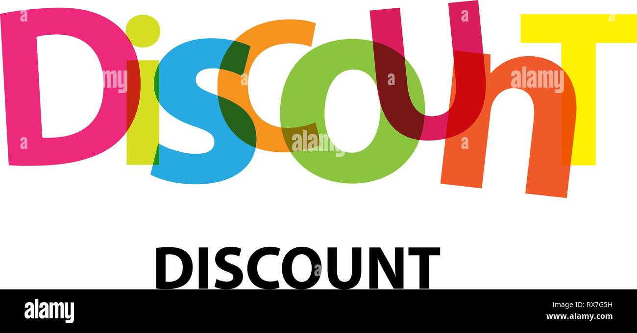Vector discount. Broken text Stock Vector Image & Art - Alamy