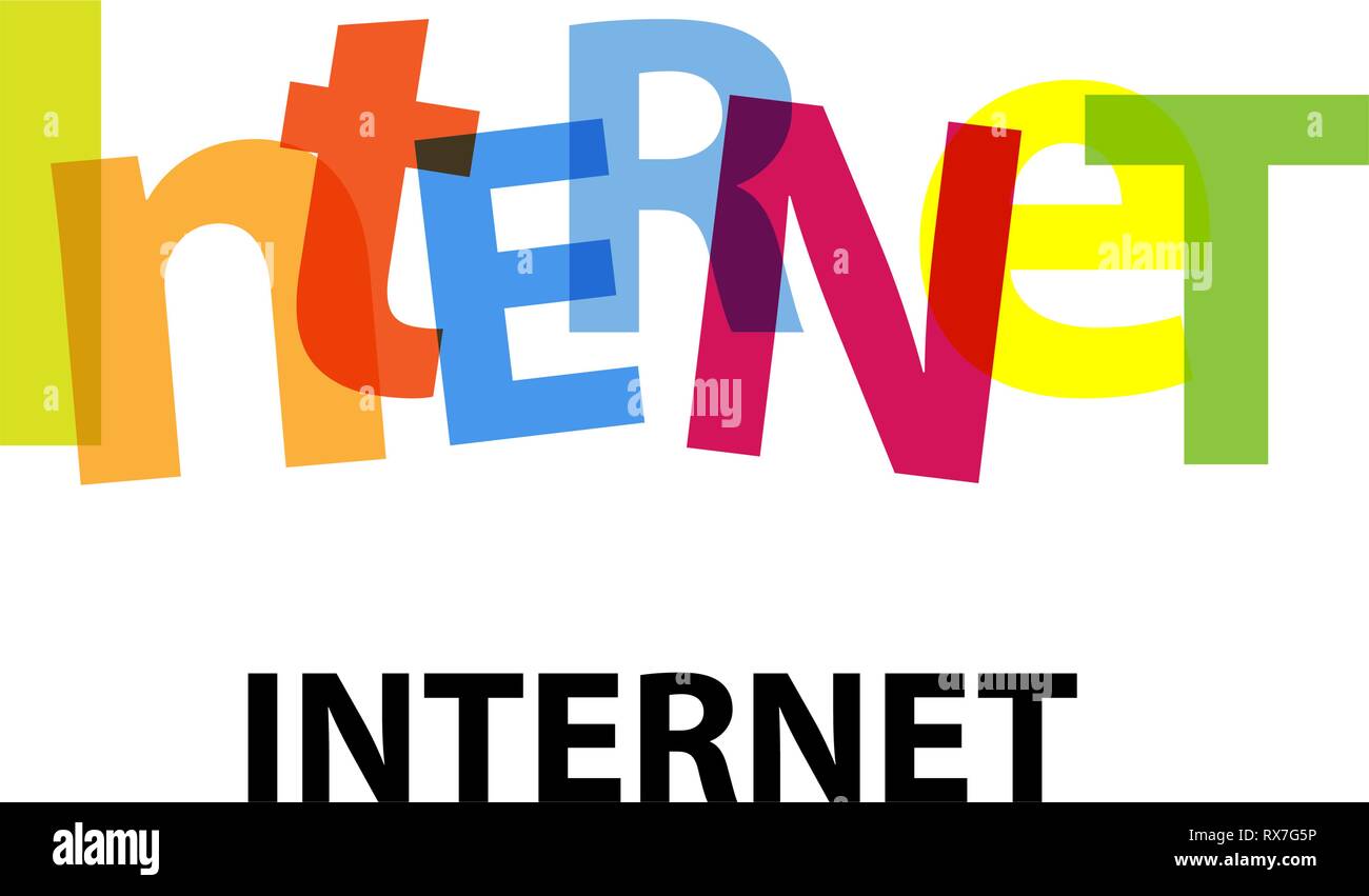 Vector internet. Broken text Stock Vector Image & Art - Alamy