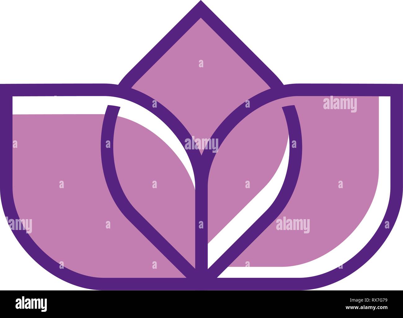 Vector abstract logo purple flower. Spa and relax concept Stock Vector ...