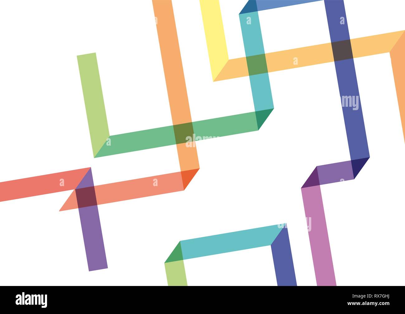 template for design advertising and poster, striped labyrinth on white ...