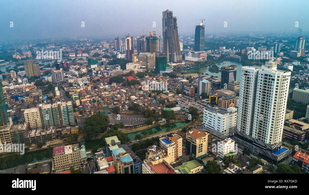 Aerial. Colombo - commercial capital and largest city of Sri Lanka ...
