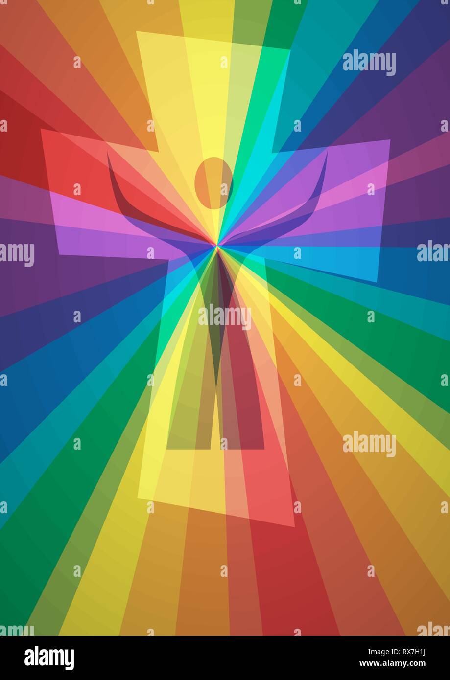 Abstract crucifix and Christ.Creative vector background for poster ...