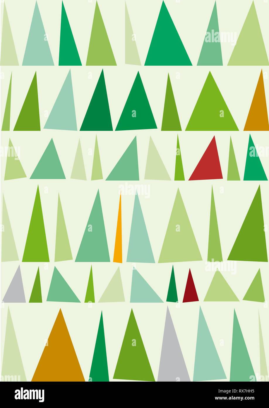 Abstract trees and forest in geometric background, vector vertical ...