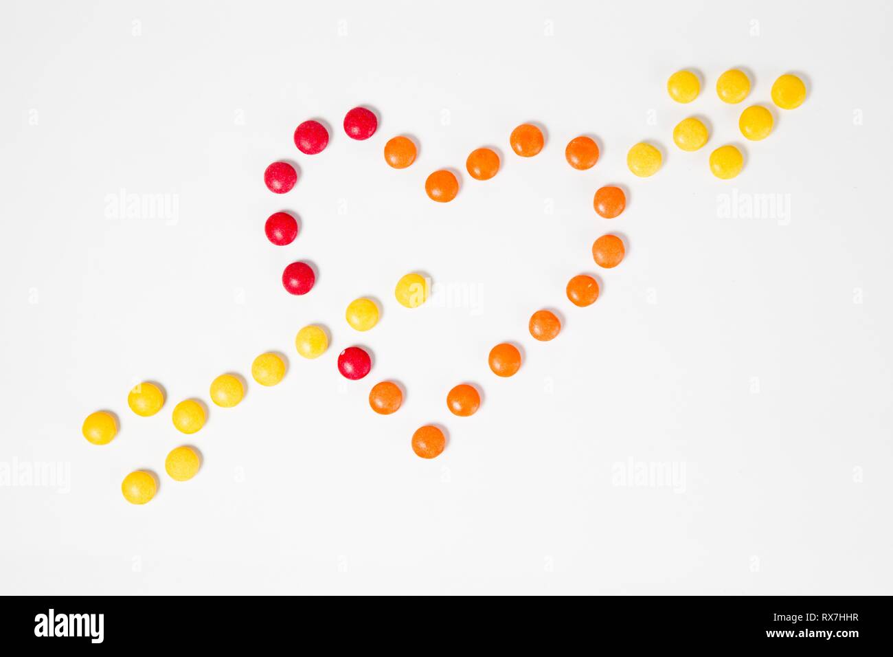 Smarties chocolate heart hi-res stock photography and images - Alamy