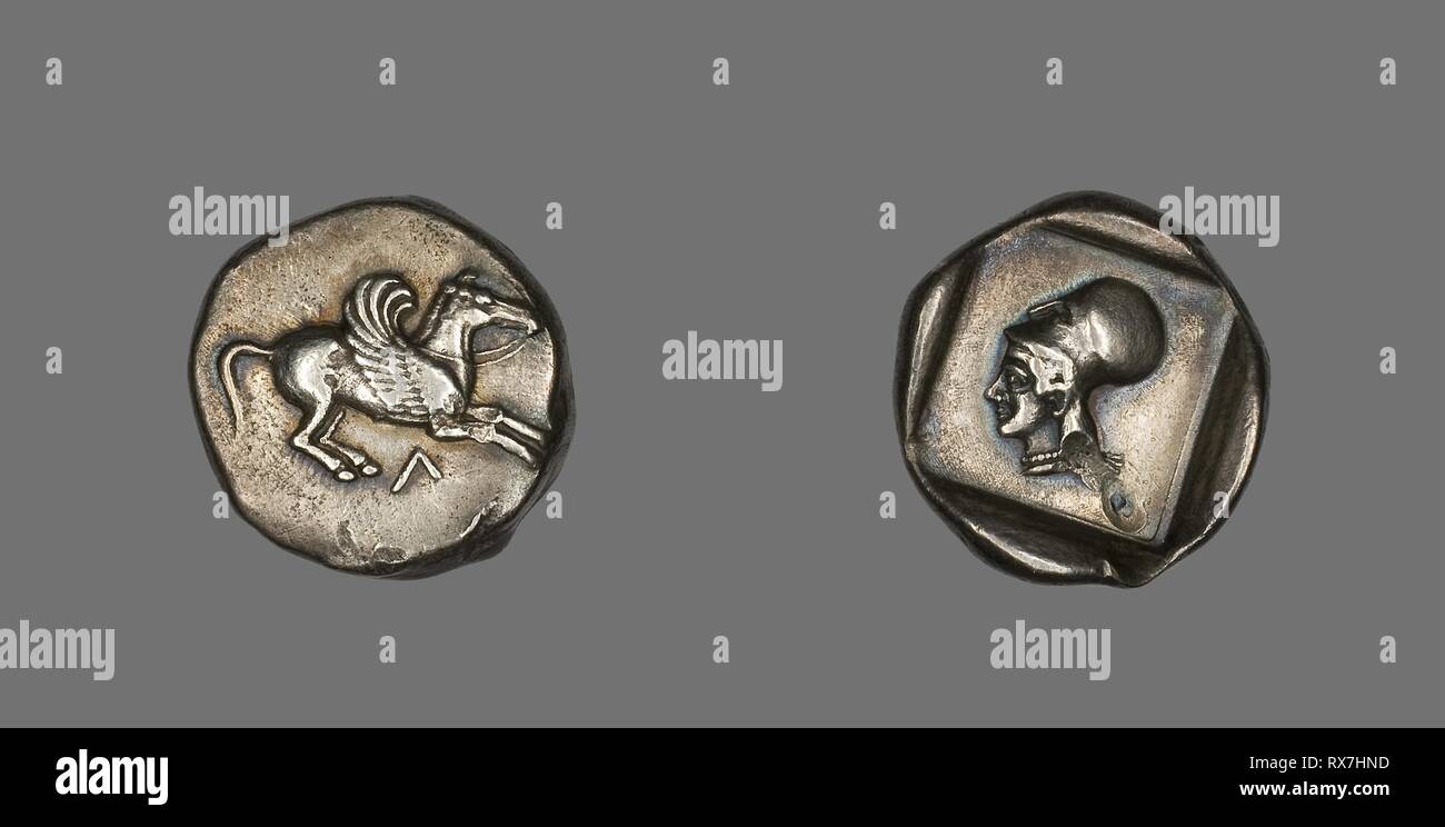 Coin Depicting Pegasus. Greek; Corinth. Date: 500 BC-450 BC. Dimensions ...