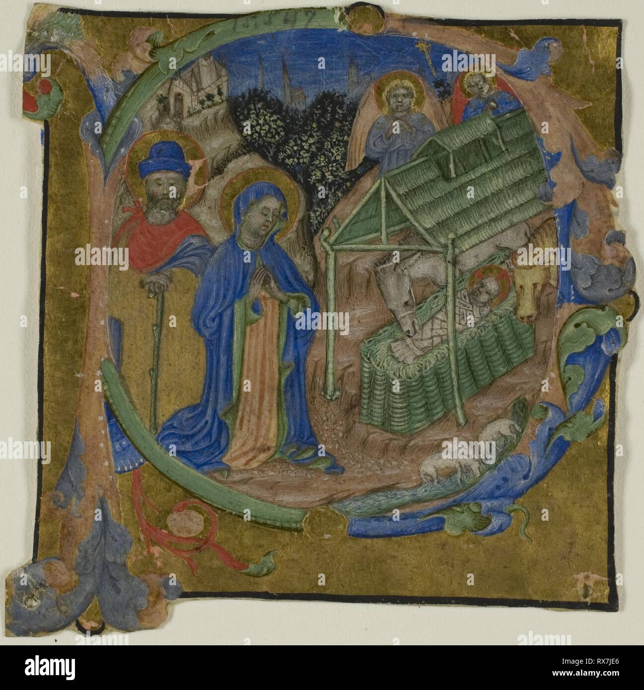 Gothica textualis inscriptions in black ink hi-res stock photography ...