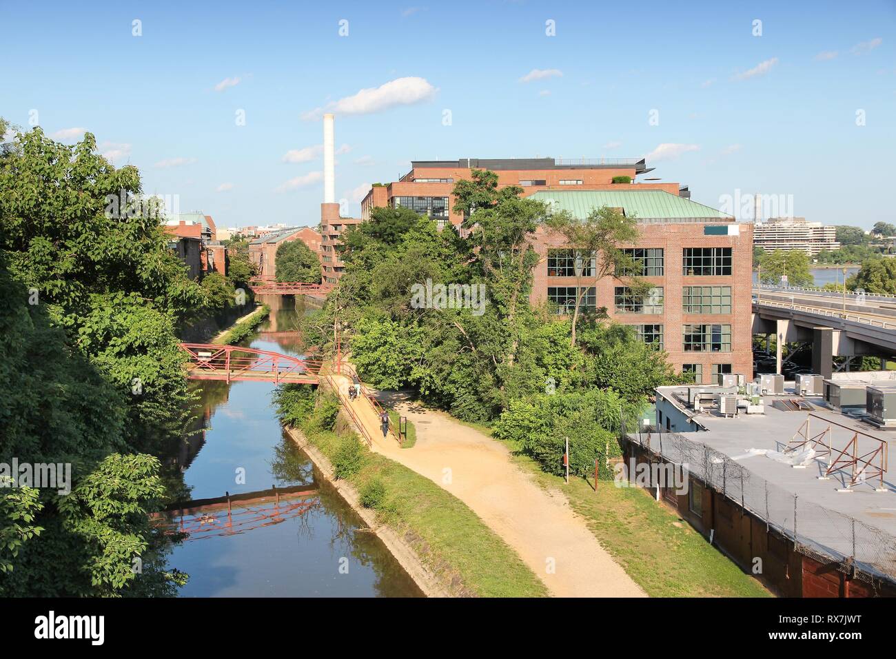 Washington DC, capital city of the United States. Post-industrial Canal ...