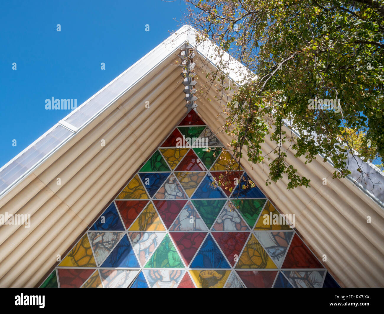 Stained glass window cardboard cathedral hi-res stock photography and ...