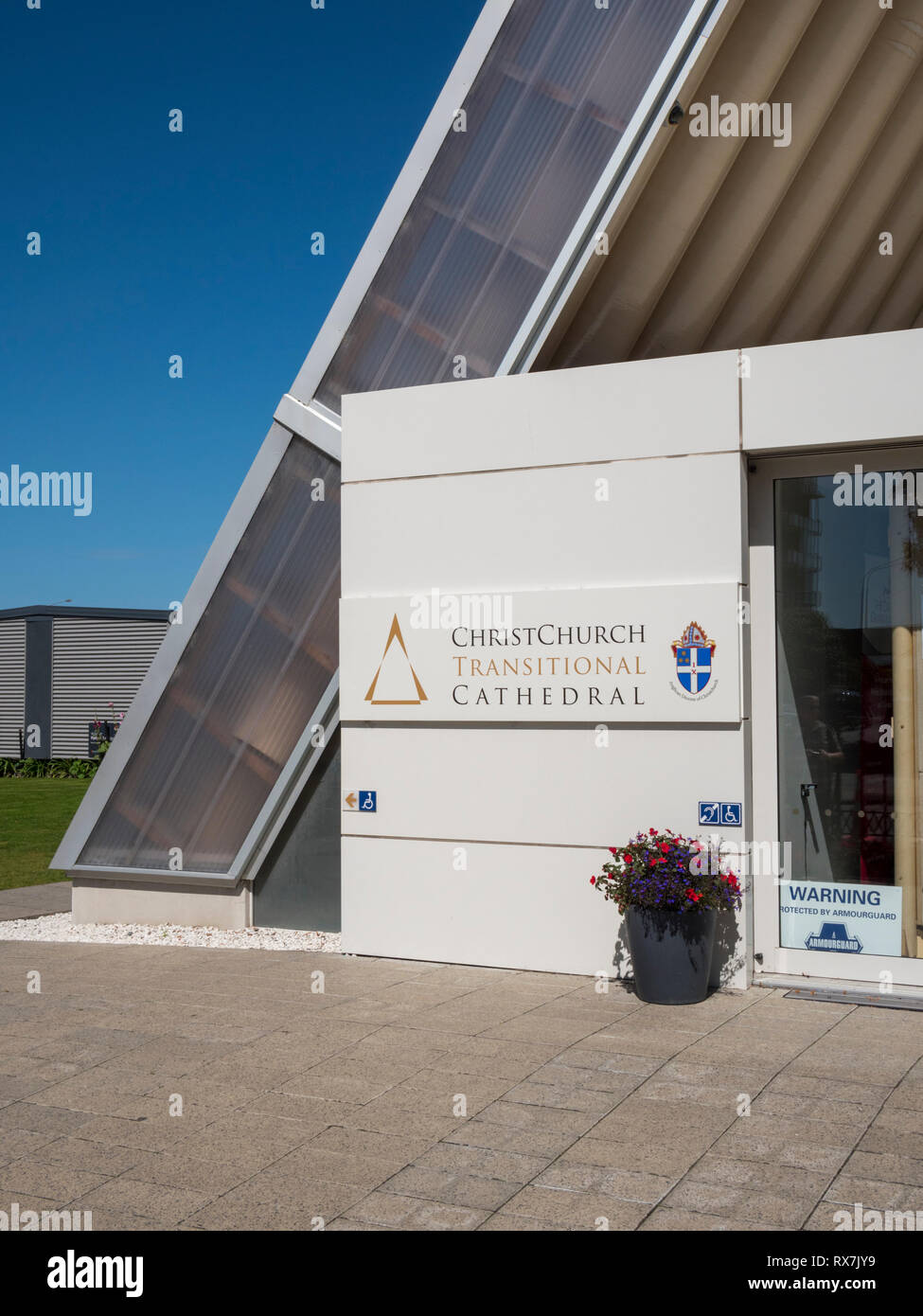 The exterior of the Transitional Cathedral, Christchurch, New Zealand ...