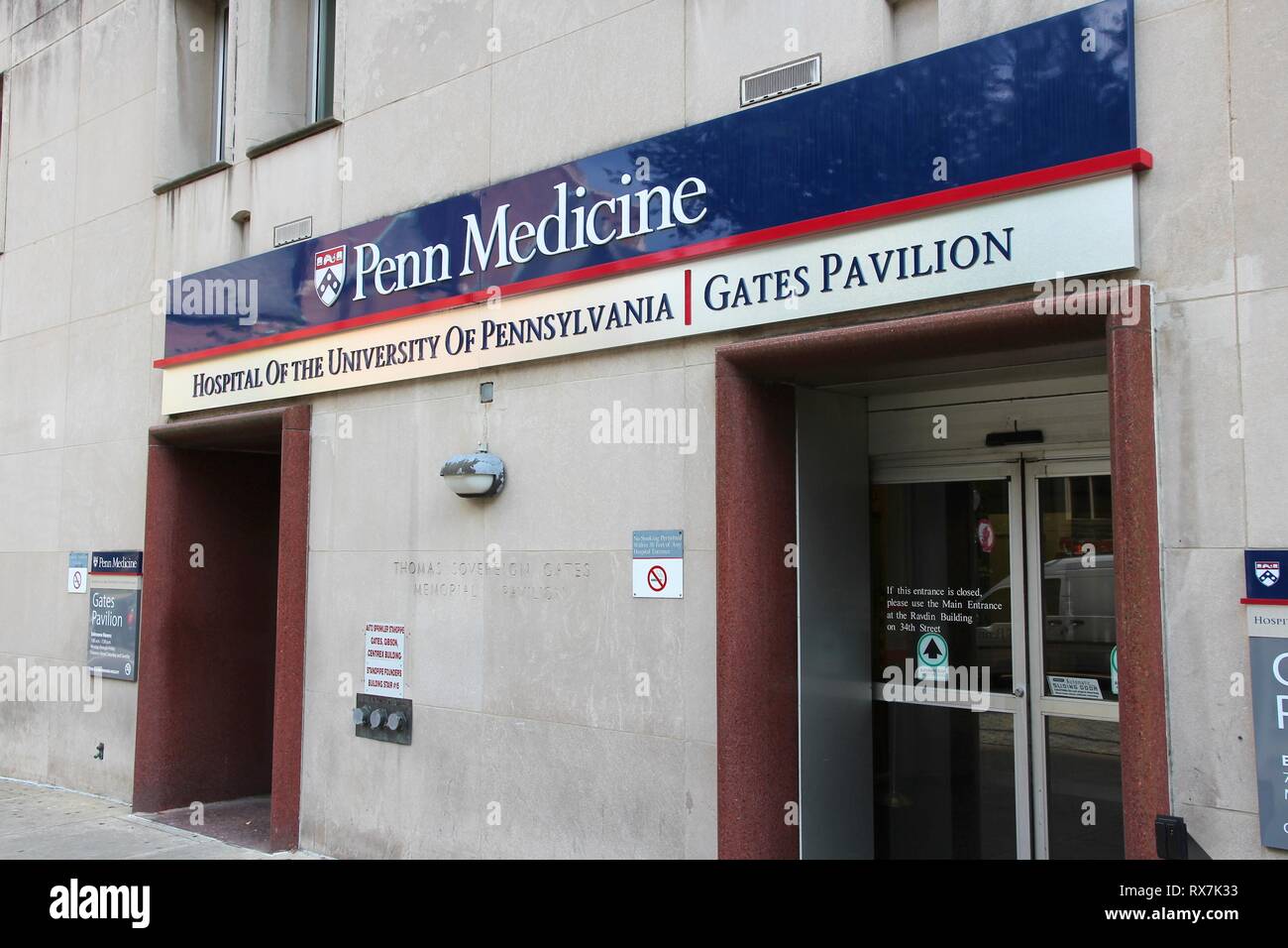 PHILADELPHIA, USA - JUNE 11, 2013: University of Pennsylvania hospital ...