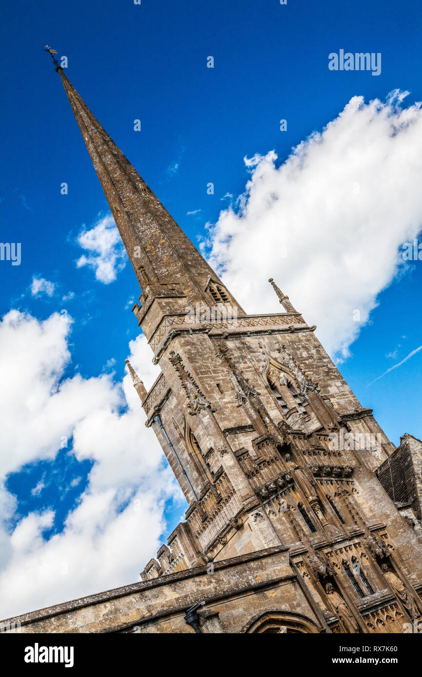 St.John the Baptist church in Burford, Oxfordshire taken at a dynamic ...