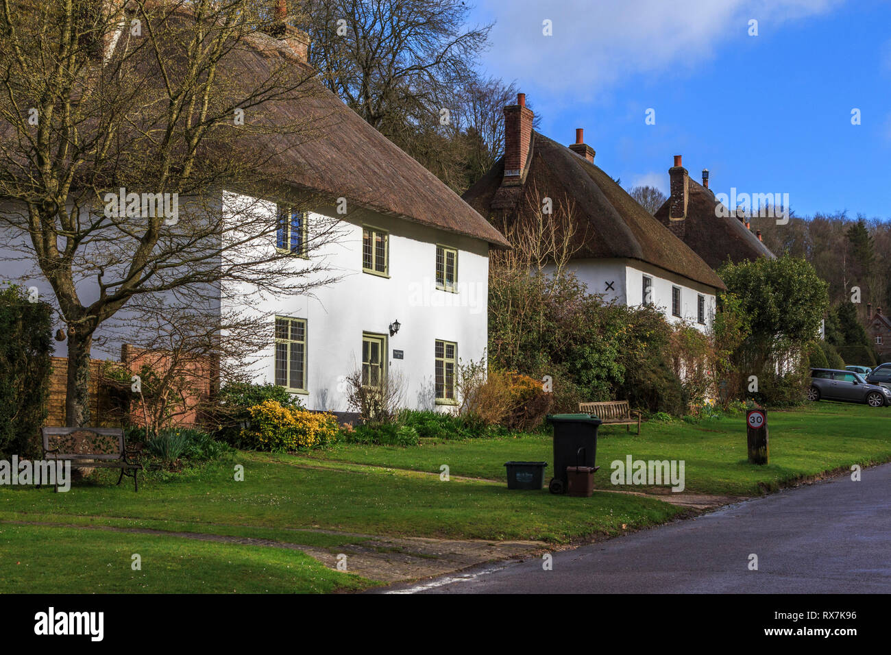 milton Abbas, picturesque village, dorset, england, uk Stock Photo - Alamy