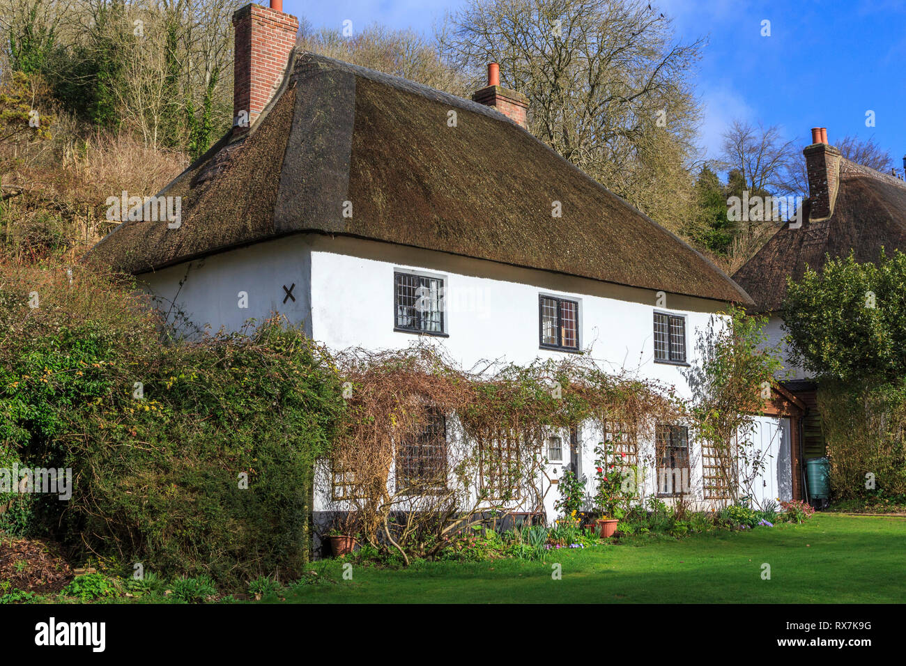 milton Abbas, picturesque village, dorset, england, uk Stock Photo - Alamy