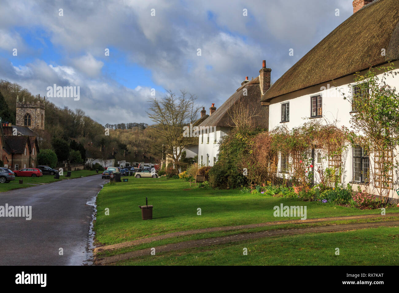 milton Abbas, picturesque village, dorset, england, uk Stock Photo - Alamy