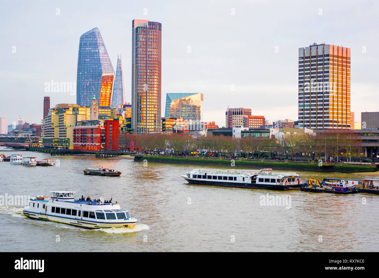 Cityscape of London, River Thames Stock Photo - Alamy