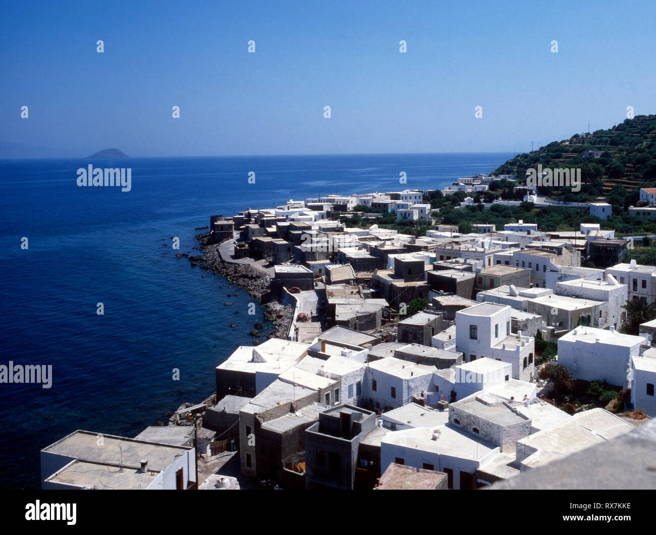 Insel Nisyros - Mandraki, Griechenland 1980er. Mandraki, Greece 1980s ...