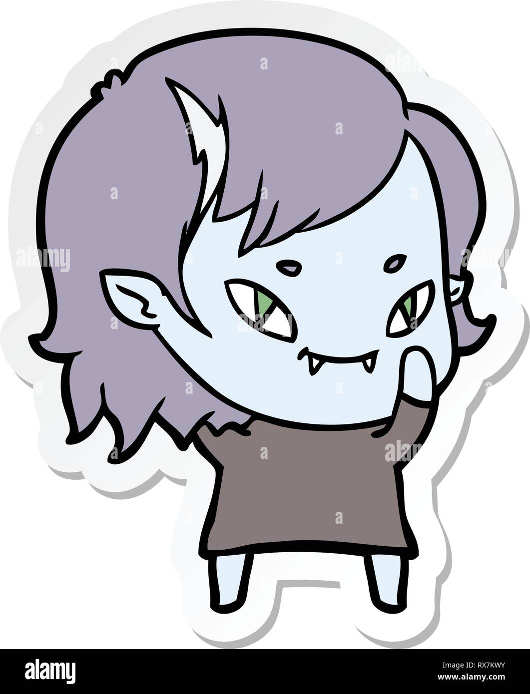 Cartoon friendly vampire girl hi-res stock photography and images - Alamy