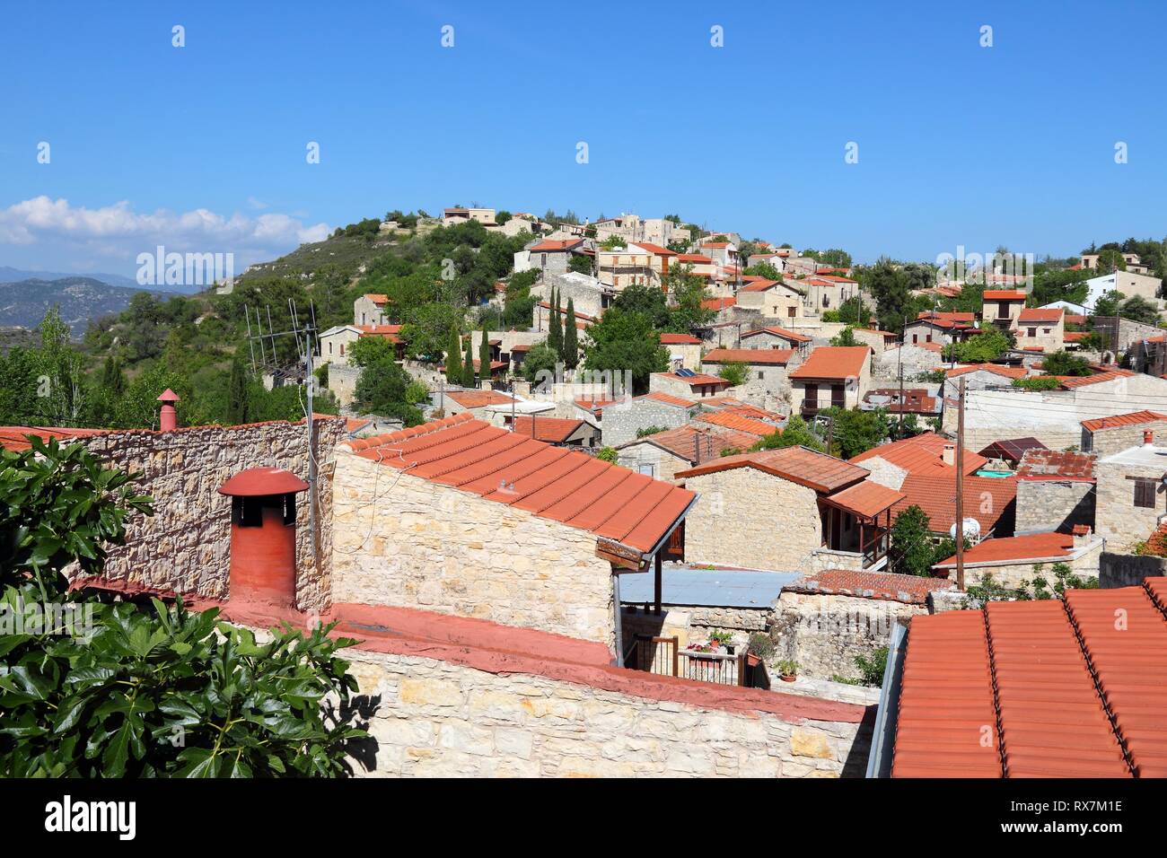 Cyprus - Limassol District. Lofou traditional village architecture ...