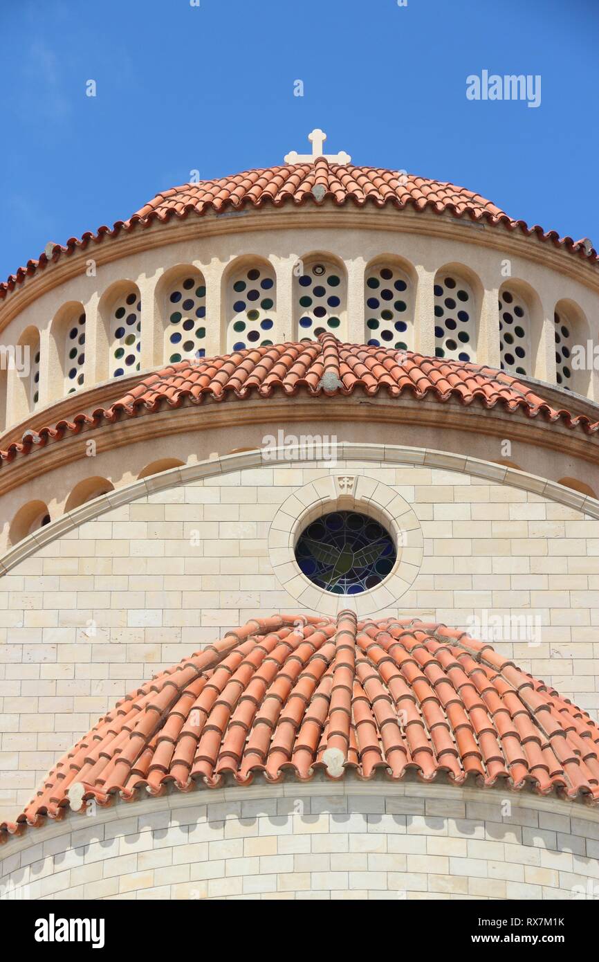 Paphos, Cyprus. Orthodox church exterior view. Religious architecture ...