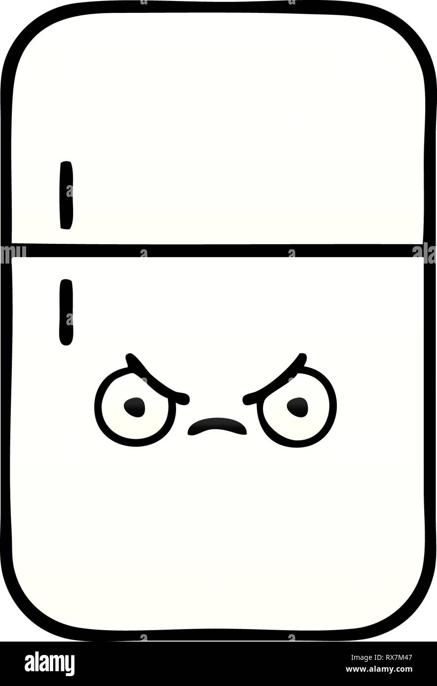 gradient shaded cartoon of a fridge freezer Stock Vector Image & Art ...