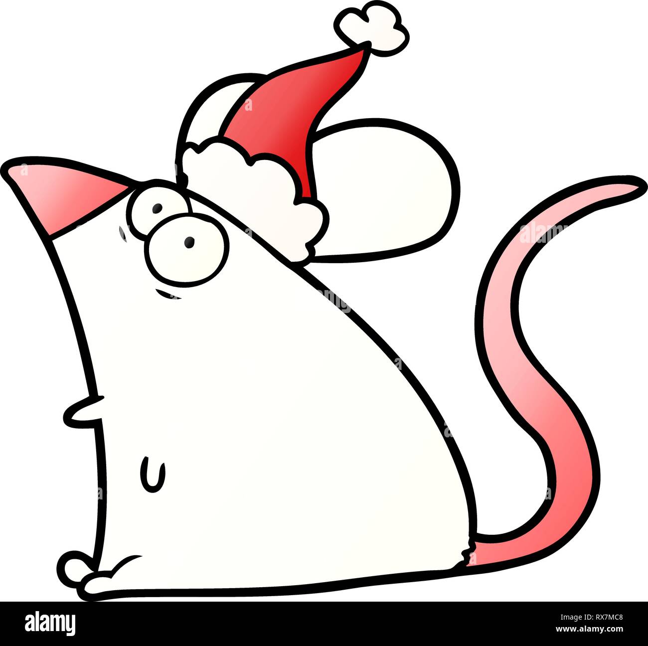 Cartoon mouse wearing santa hat hi-res stock photography and images - Alamy