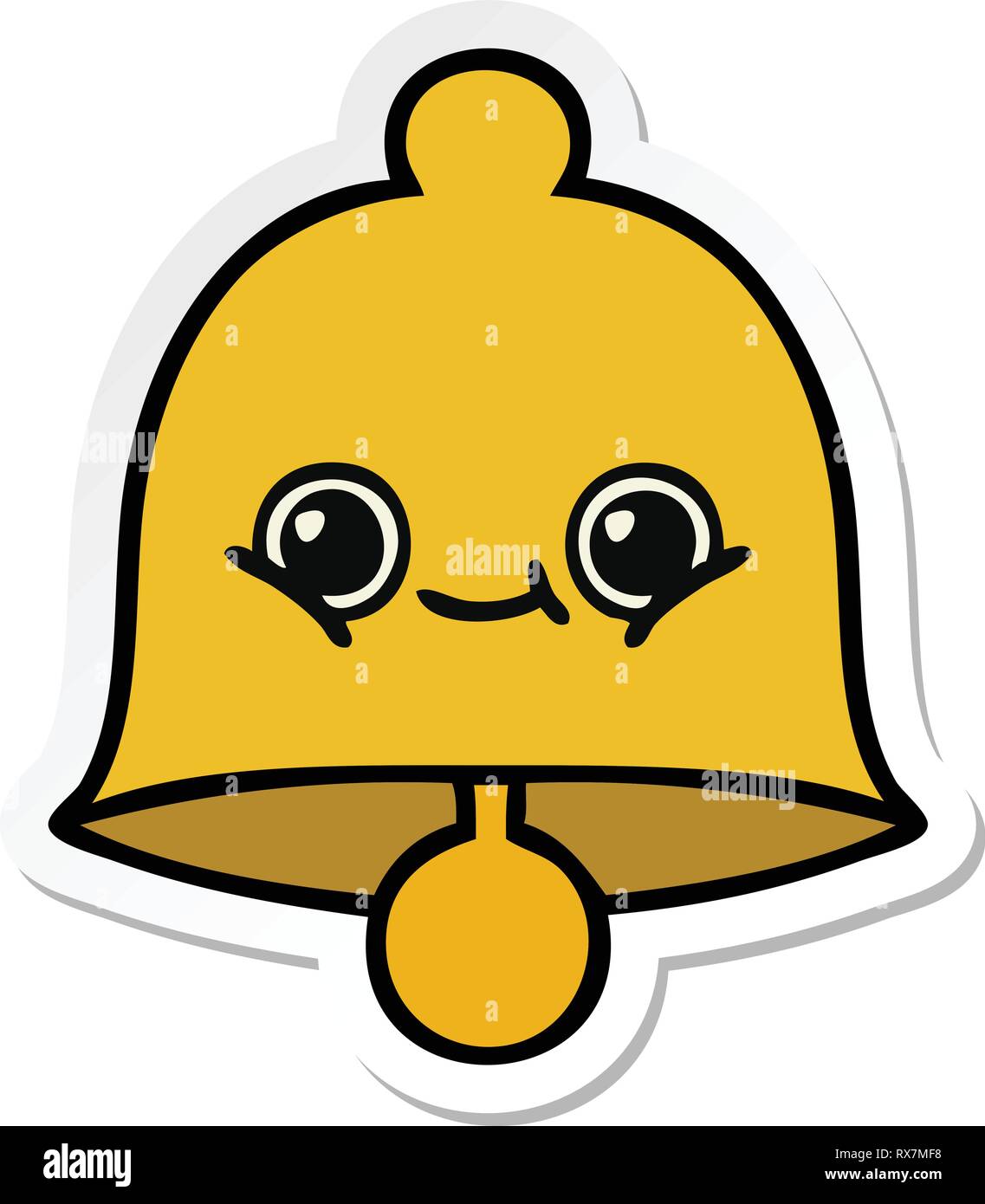 sticker of a cute cartoon bell Stock Vector Image & Art - Alamy