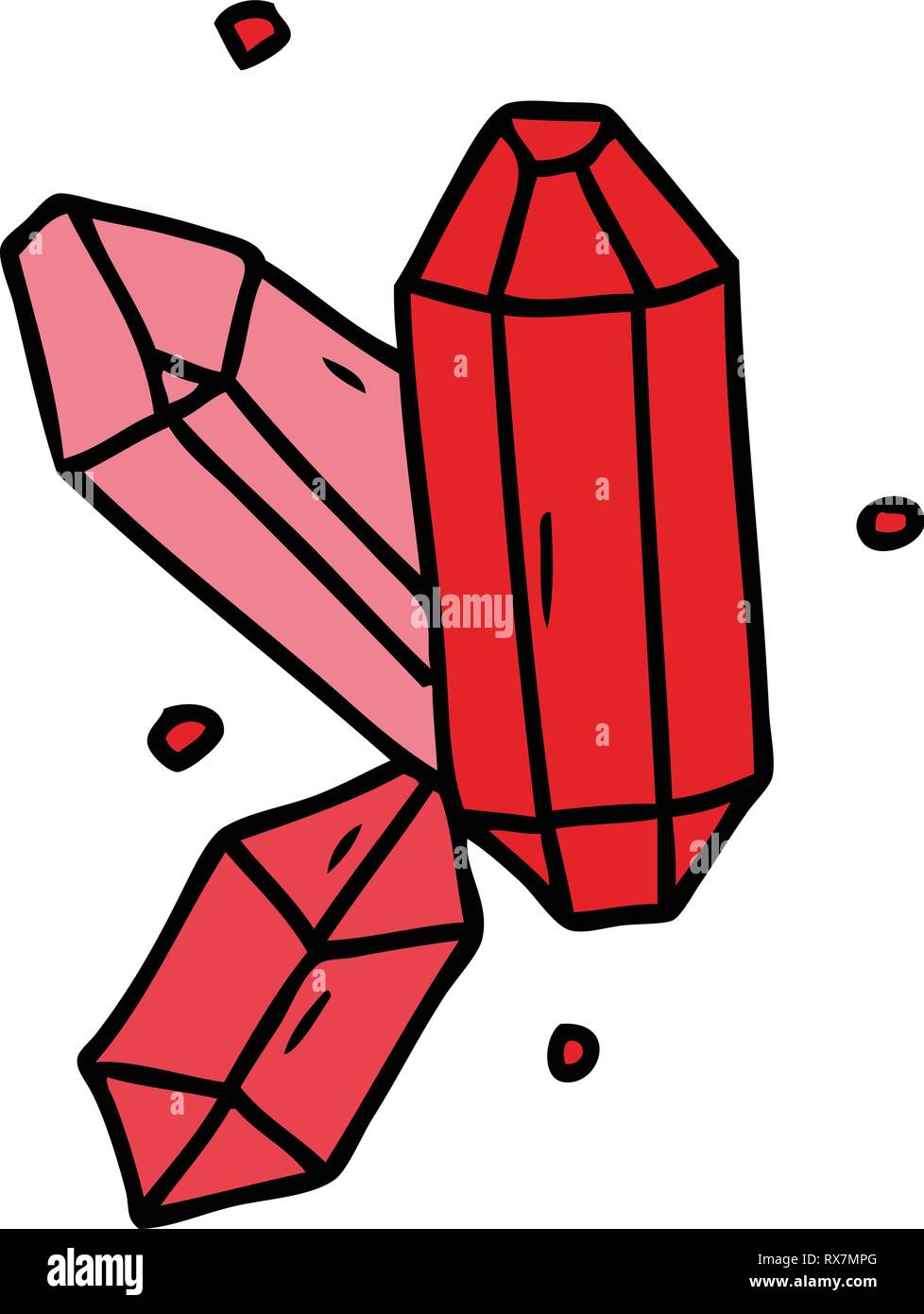 hand drawn cartoon doodle of crystal gems Stock Vector Image & Art - Alamy