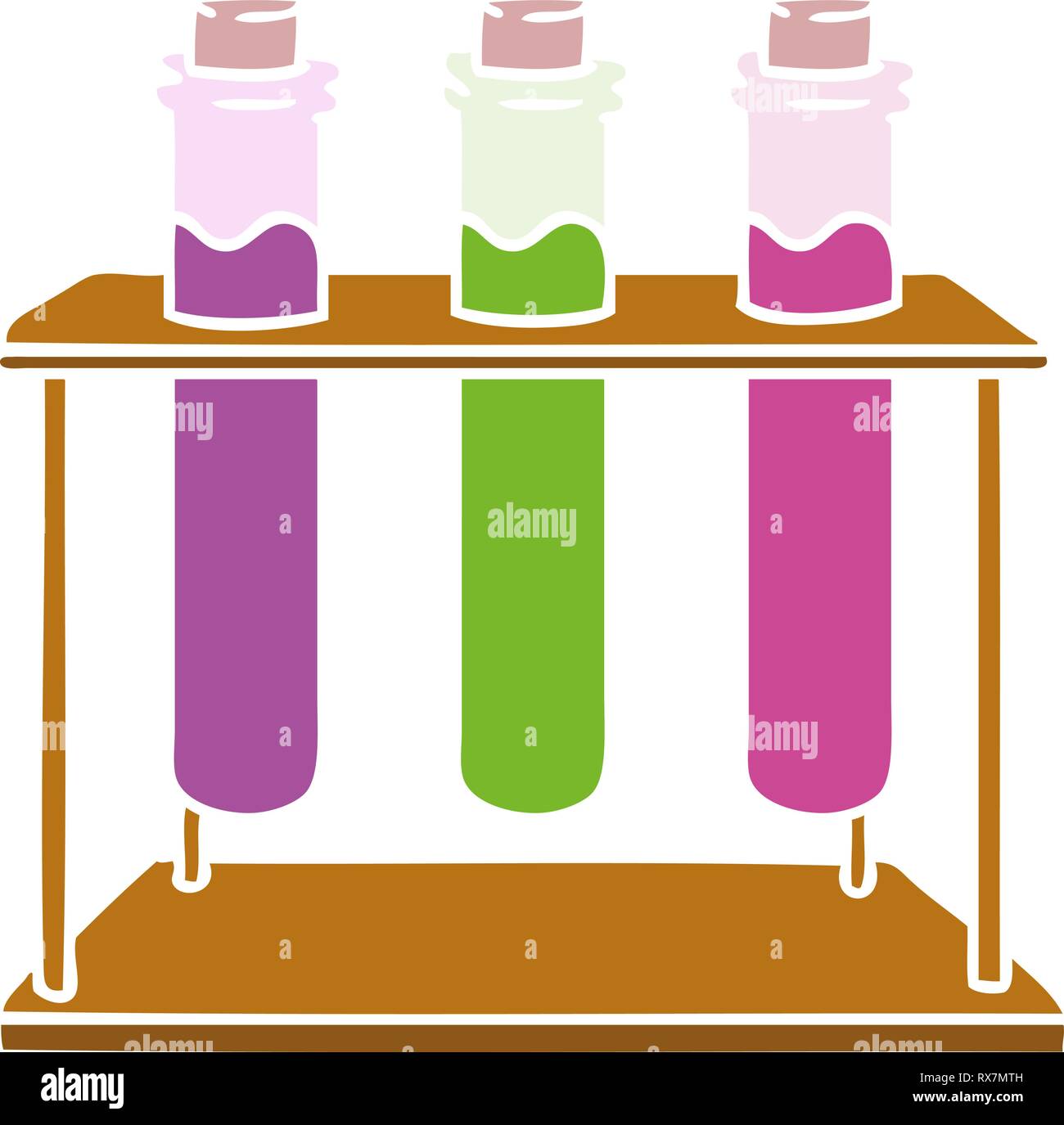 hand drawn cartoon doodle of a science test tube Stock Vector Image ...