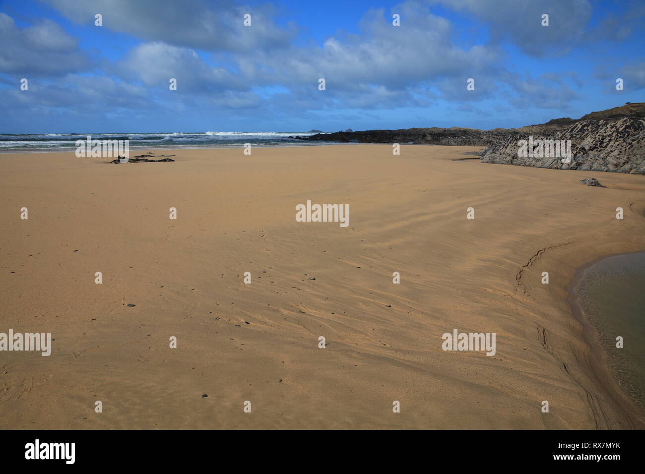 Treyarnon bay, North Cornwall, England, UK Stock Photo - Alamy