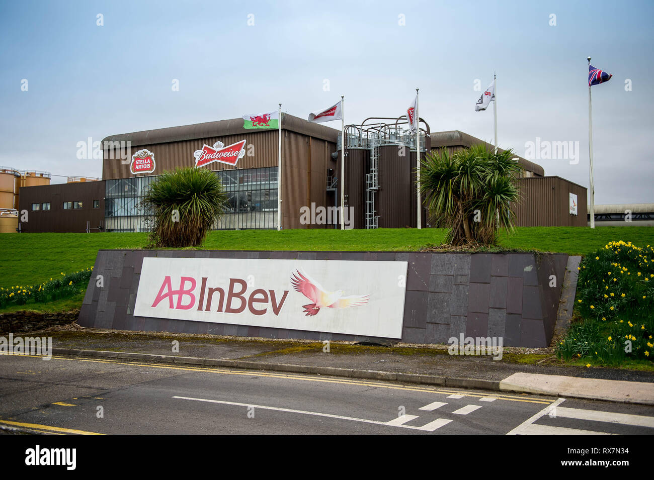Friday 08 March 2019 Exterior View of AB InBev Factory, Magor, South ...