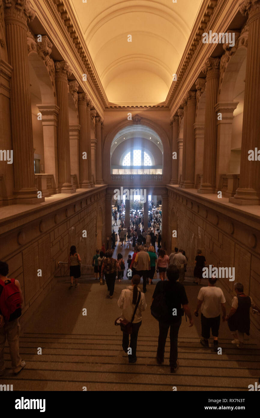 Stairs to the Great Hall in the Metropolitan Museum of Art, Manhattan ...