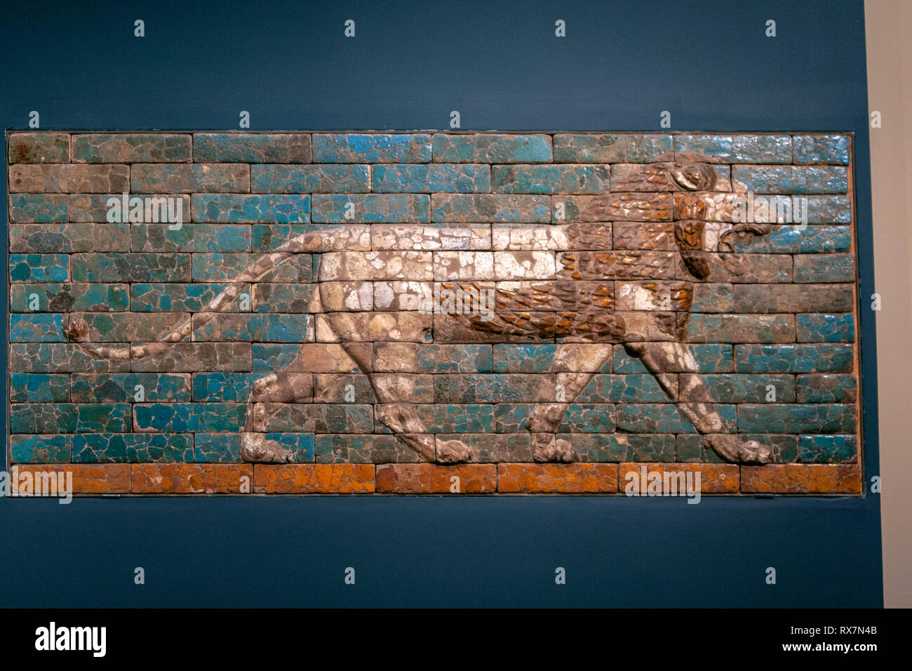 Panel with striding lion, street in Babylon was the Processional Way ...