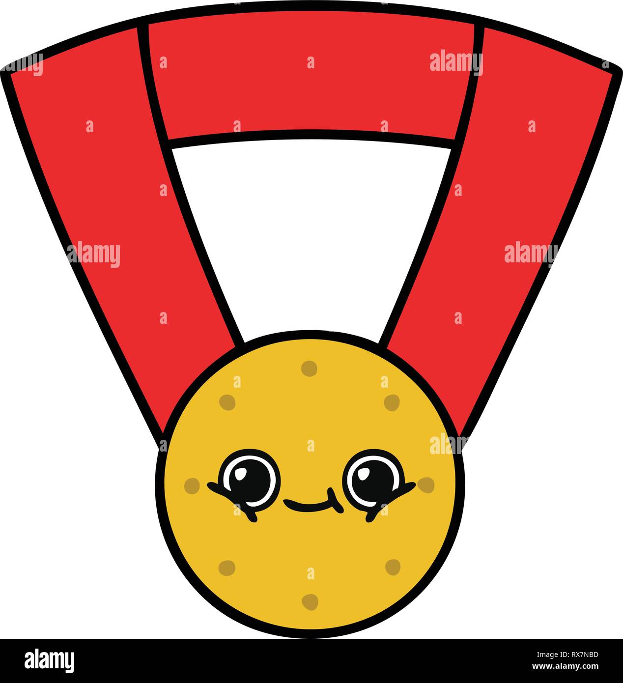cute cartoon of a gold medal Stock Vector Image & Art - Alamy