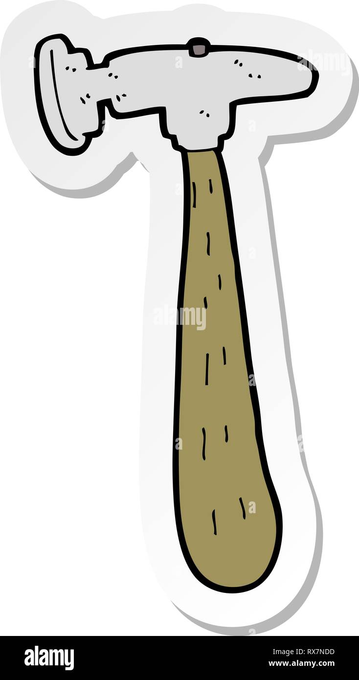 sticker of a cartoon hammer Stock Vector Image & Art - Alamy