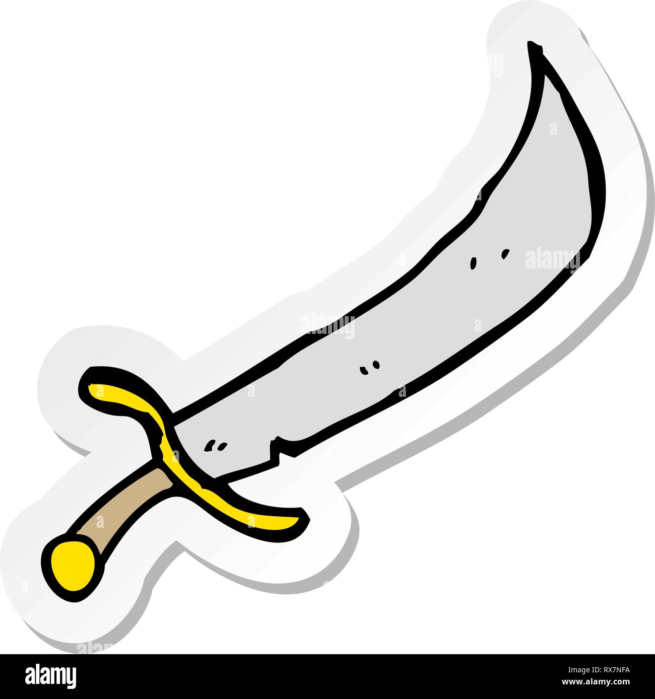 sticker of a cartoon sword Stock Vector Image & Art - Alamy