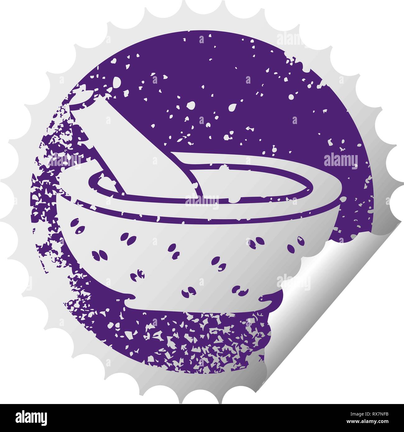 Mortar and pestle drawing Cut Out Stock Images & Pictures - Alamy