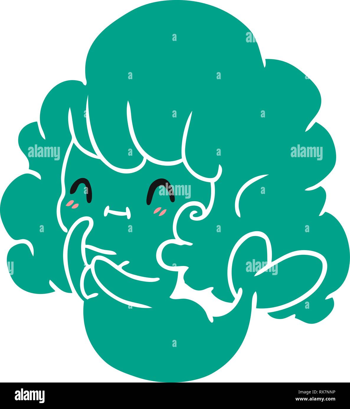 cartoon illustration kawaii cute ghost mermaid Stock Vector Image & Art ...