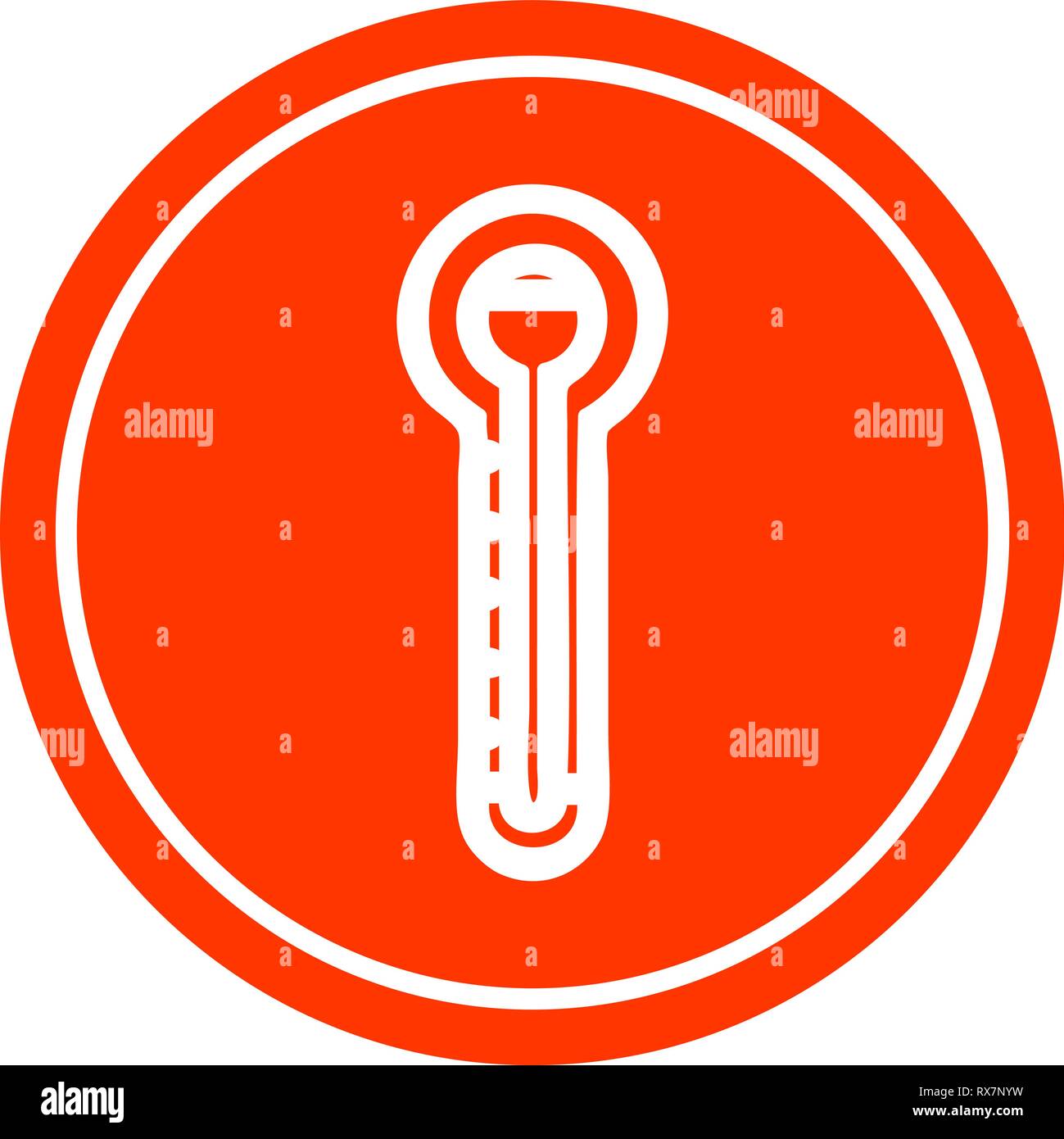 glass thermometer circular icon symbol Stock Vector Image & Art - Alamy
