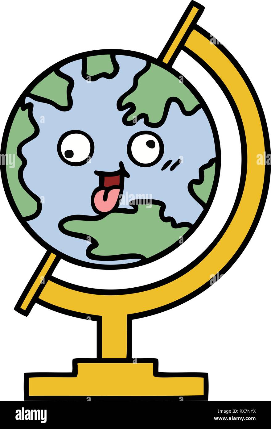 cute cartoon of a globe of the world Stock Vector Image & Art - Alamy