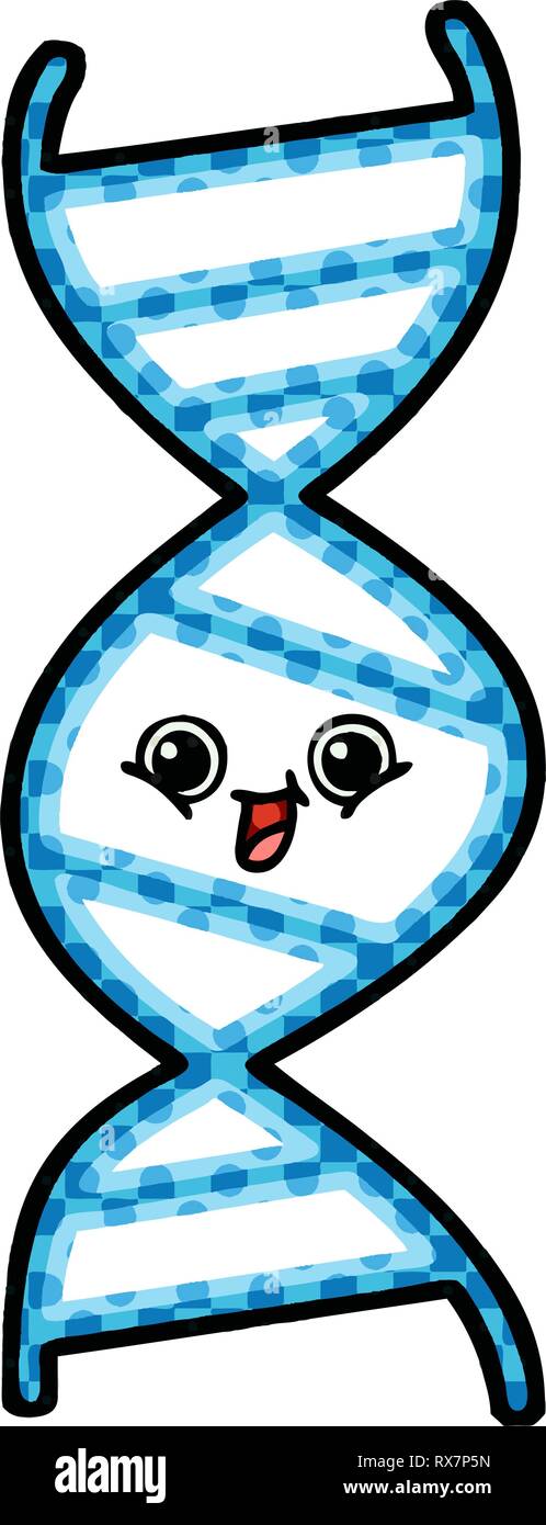 comic book style cartoon of a DNA strand Stock Vector Image & Art - Alamy