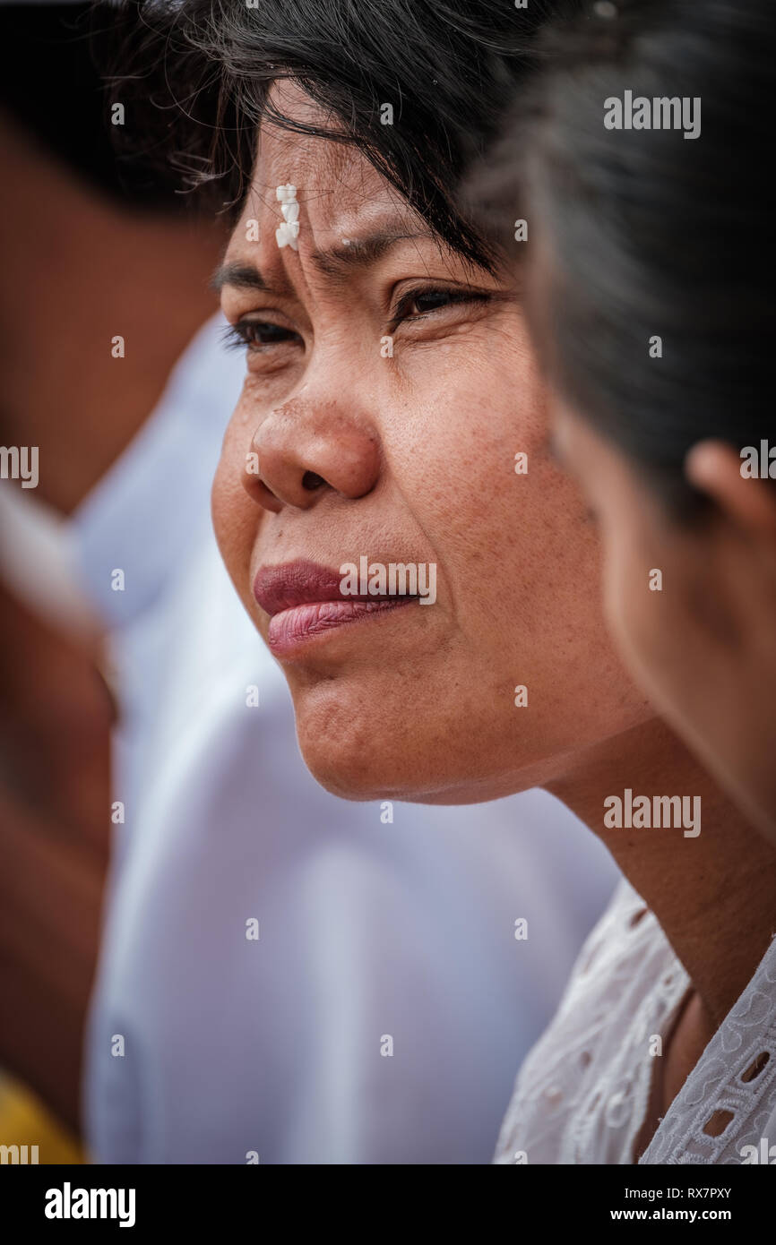 Balinese religious beach ceremony, Tabanan, Bail, Indonesia Stock Photo ...