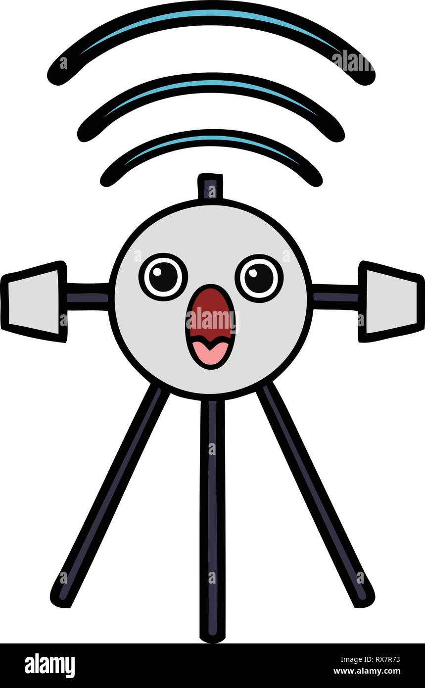 cute cartoon of a satellite Stock Vector Image & Art - Alamy