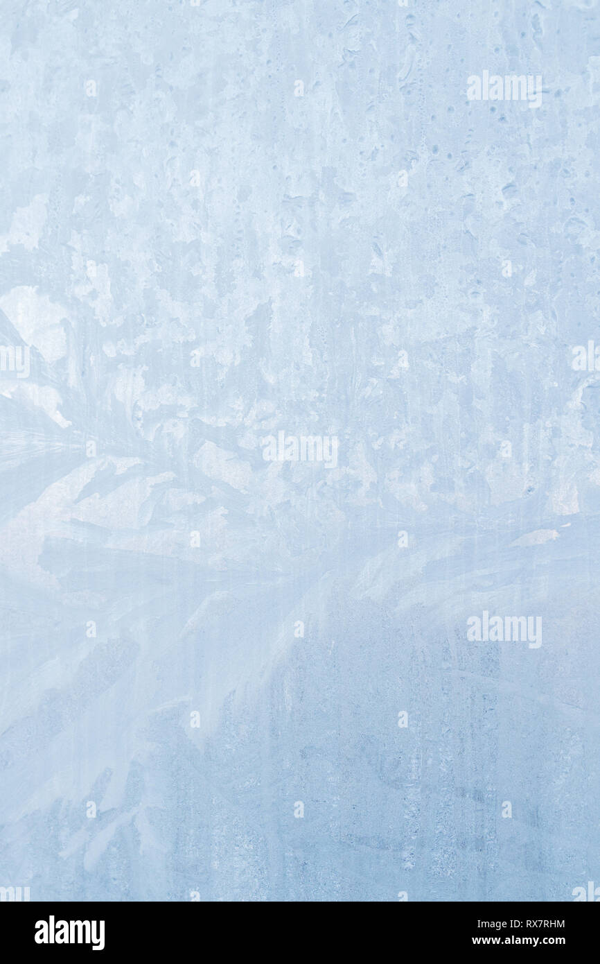 Frosty patterns on a frozen ice box in the early morning Stock Photo ...