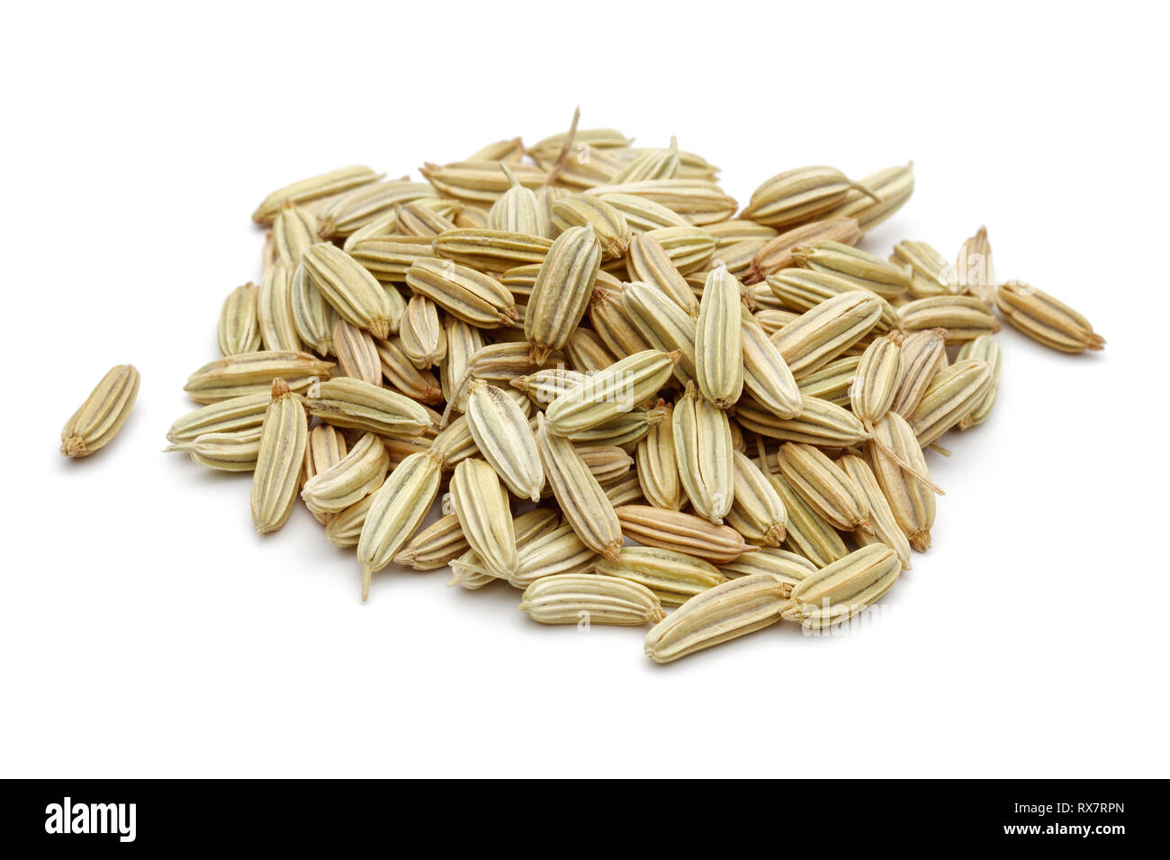 Dried fennel seeds isolated on white background Stock Photo - Alamy
