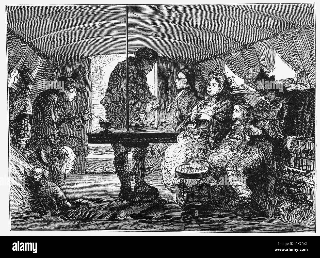Hildebrand dozing in the cabin of a barge on a another journey through ...