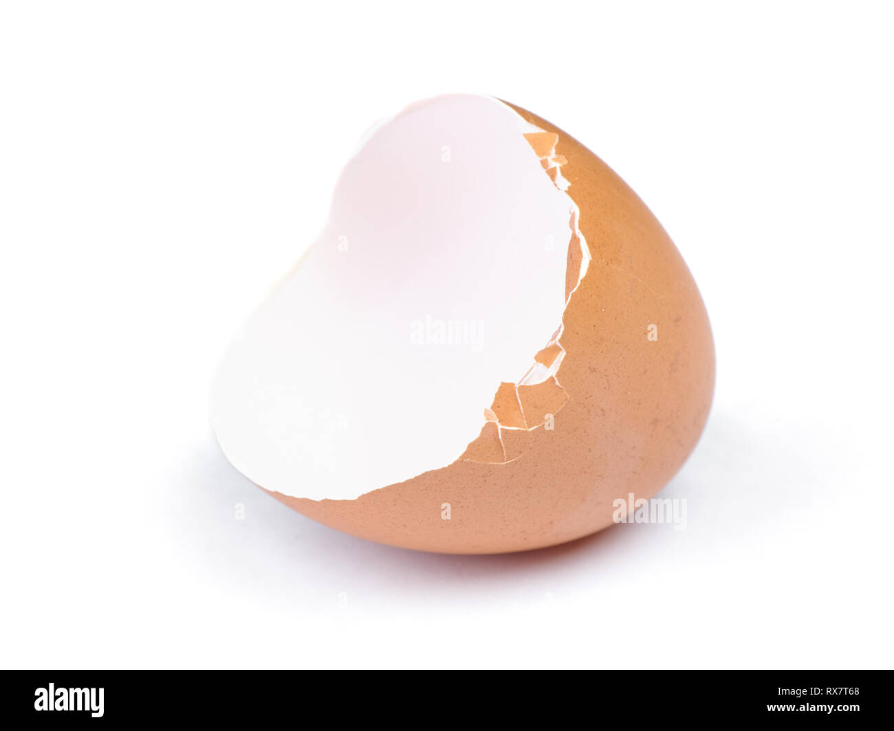Broken egg shell isolated on white background Stock Photo - Alamy