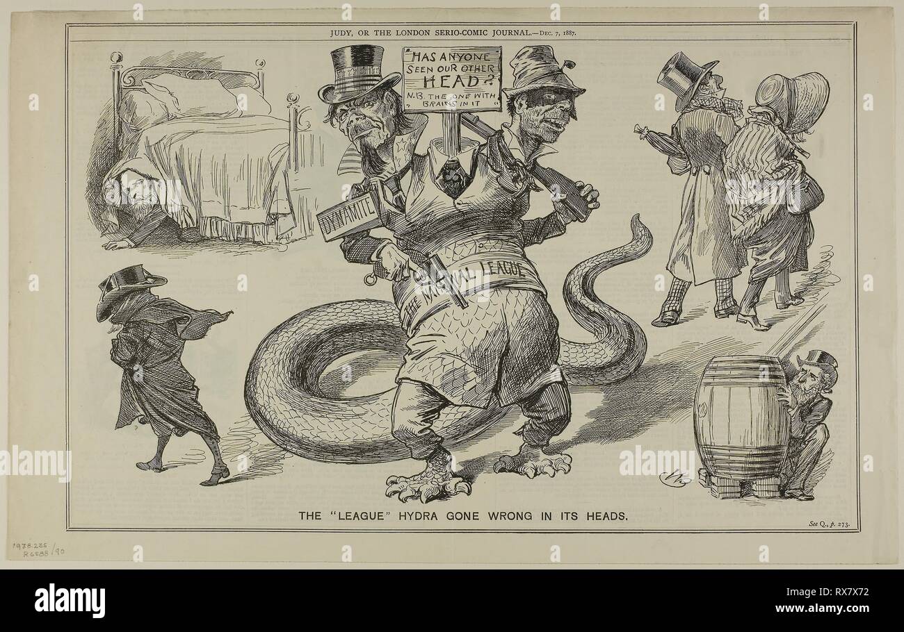 The 'League' Hydras Gone Wrong in Its Heads, from Judy. W. B.; probably ...