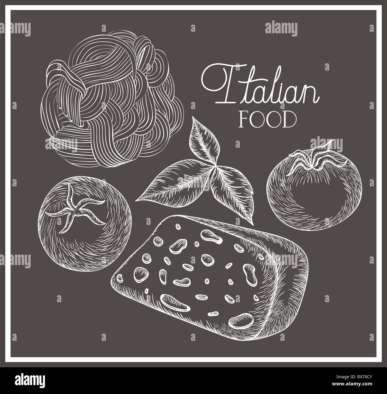 Italian tasty pasta tomatoes Stock Vector Images - Alamy