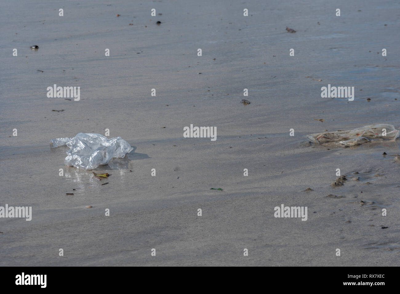 Plastic sheet pollution beach hi-res stock photography and images - Alamy