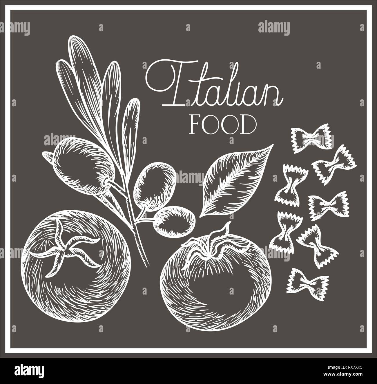 pattern of delicious italian food Stock Vector Image & Art - Alamy